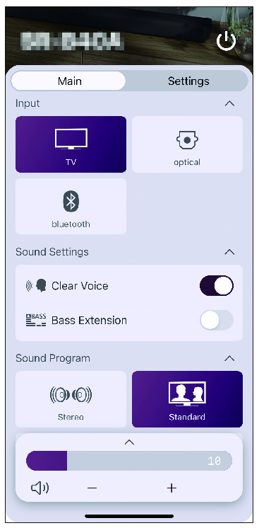 ATS-B300 | Controlling the sound bar with the smartphone app (Sound Bar Remote)