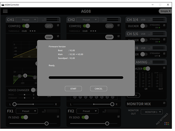 AG08 | 本体ファームウェアをアップデートする