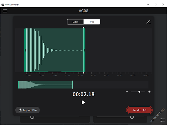 AG08 | オーディオファイルをサウンドパッドに割り当てる
