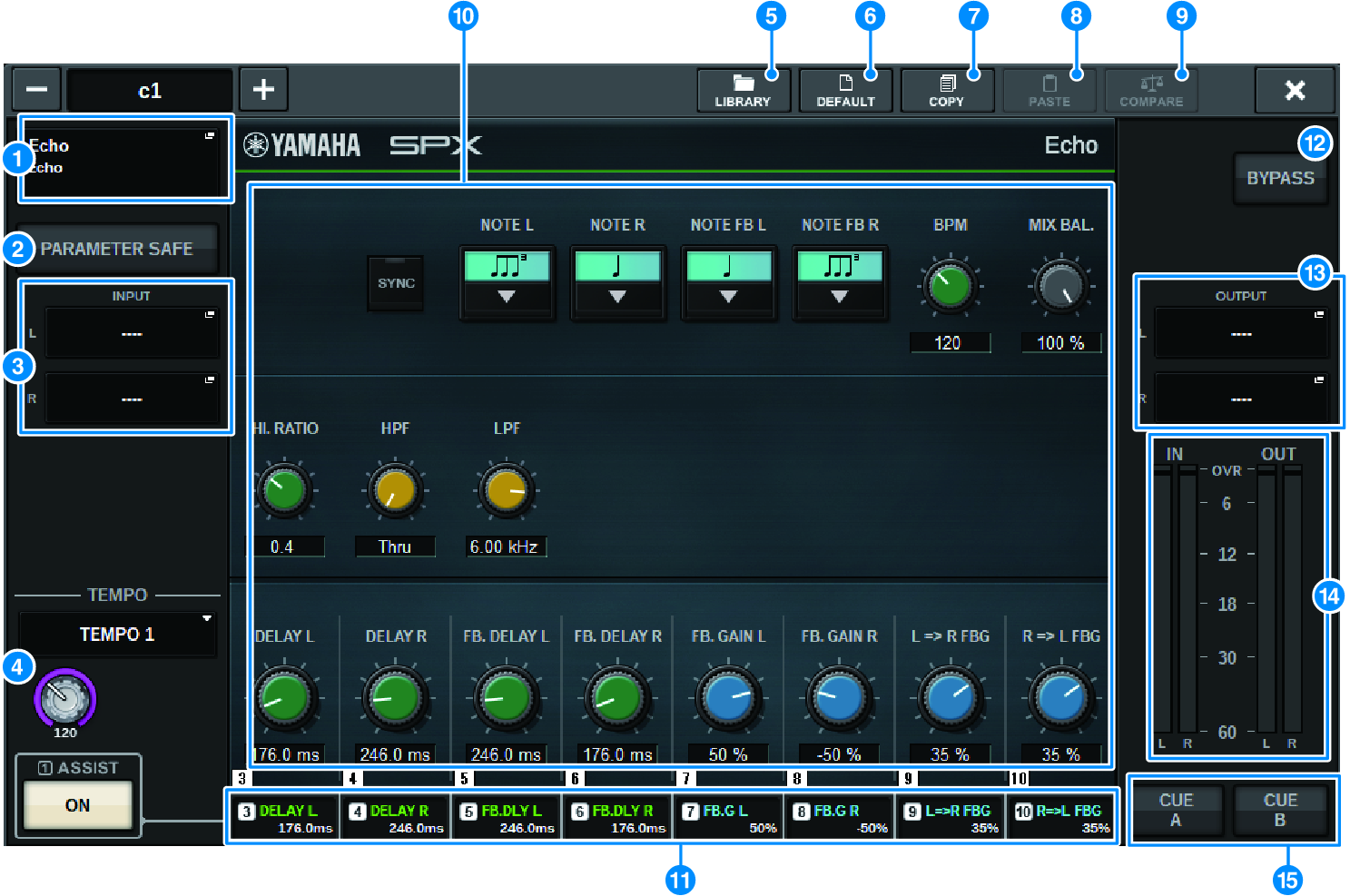 RIVAGE PM Series | Controlling the plug-in parameters
