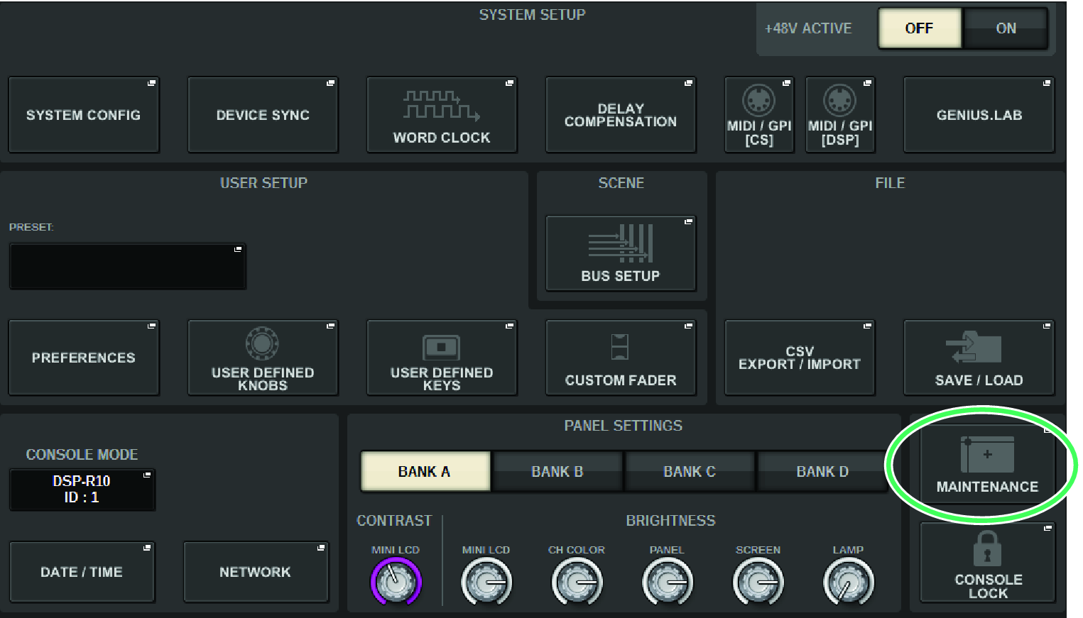 RIVAGE PM Series | System log