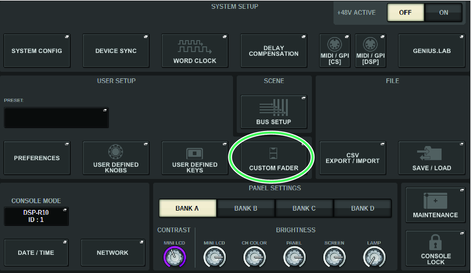 RIVAGE PM Series | Custom fader banks and main faders