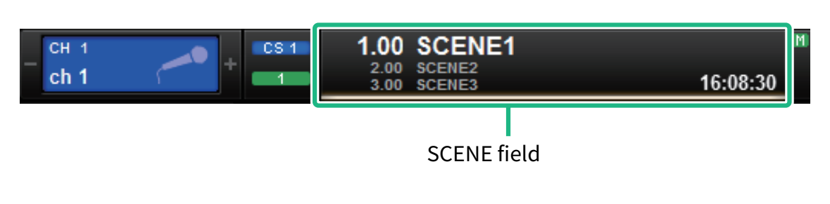 RIVAGE PM Series | Recalling scenes (Using the keys in the SCENE MEMORY section)