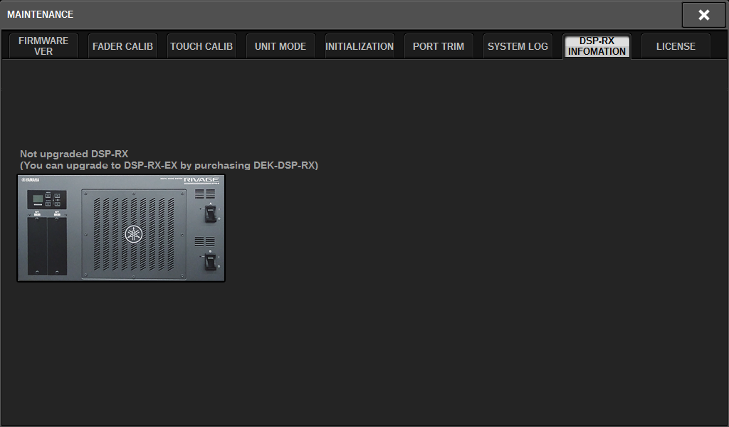 RIVAGE PM Series | DSP-RX INFORMATION