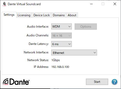RIVAGE PM Series | Configuring a Dante Virtual Soundcard
