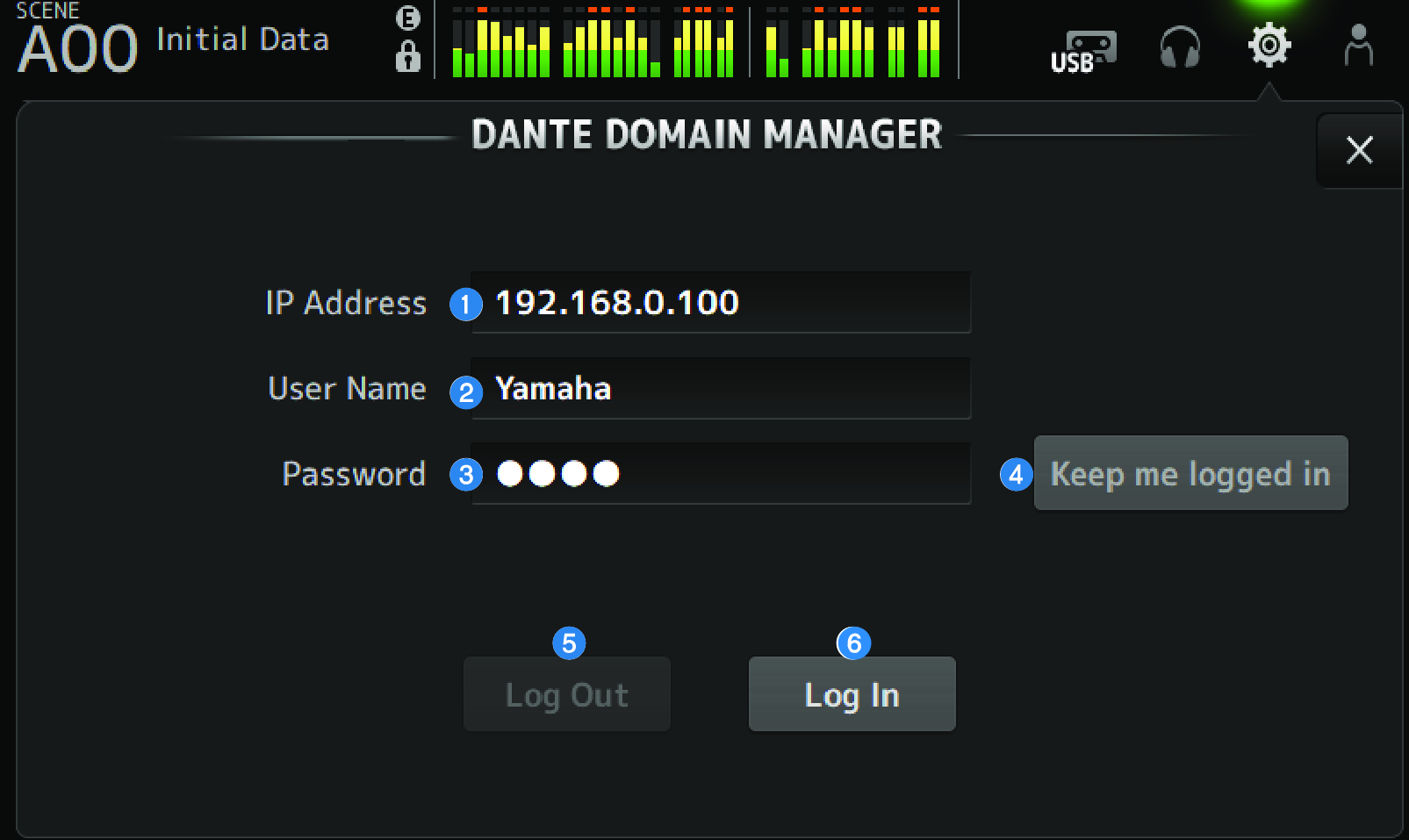 DM3 Series | DANTE DOMAIN MANAGER画面（DM3のみ）