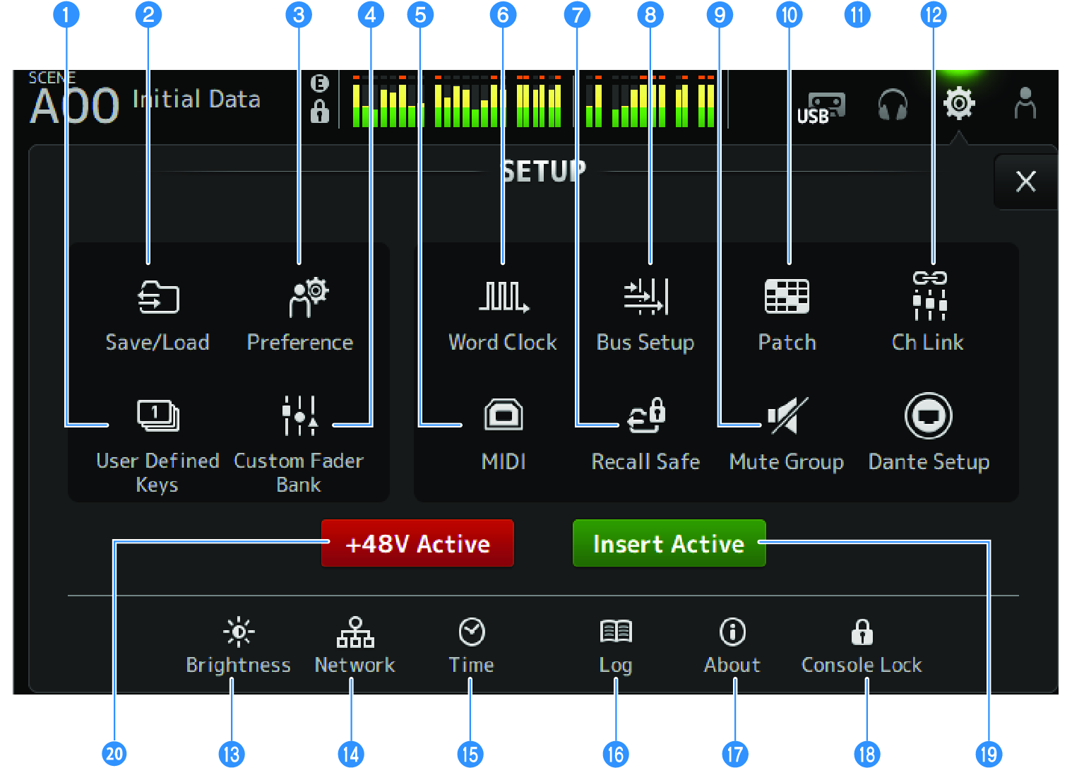 DM3 Series | SETUP画面