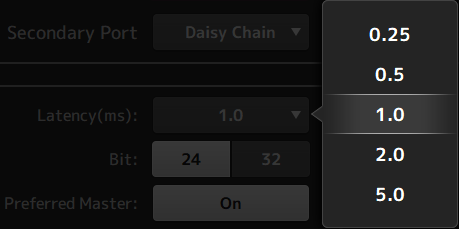 DM3 Series | DANTE (Setup) screen (DM3 only)