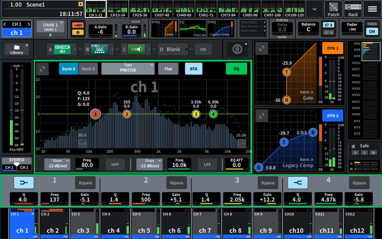 DM7 Series | SELECTED CHANNEL VIEW画面について