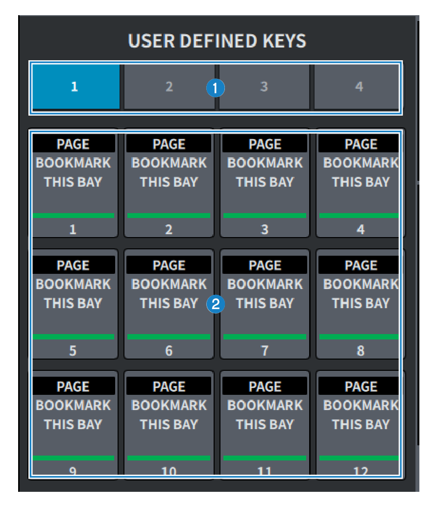 DM7 Series | USER DEFINED KEYS画面